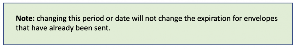 What is the difference between the Project Dates & Envelope Expiration ...